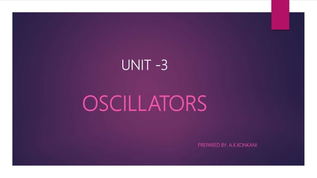 basics of transister and oscillators -lecture_1 | PPT