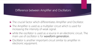 basics of transister and oscillators -lecture_1 | PPTX