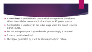 basics of transister and oscillators -lecture_1 | PPTX
