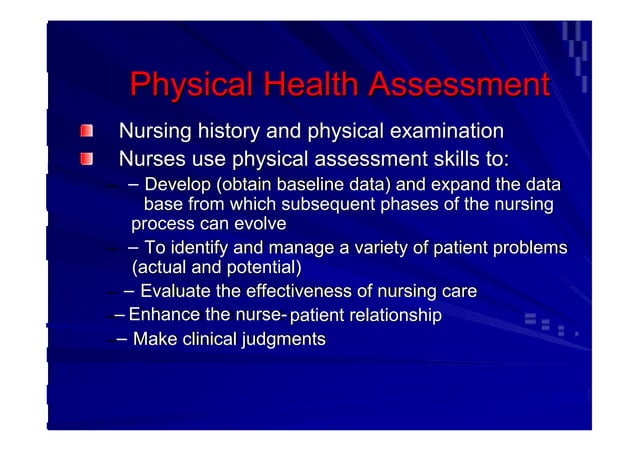 Lect 1 physical assessment | PPT