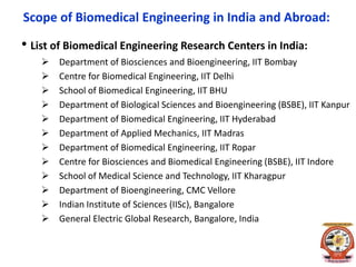 Scope for Biomedical Engineers | PPTX