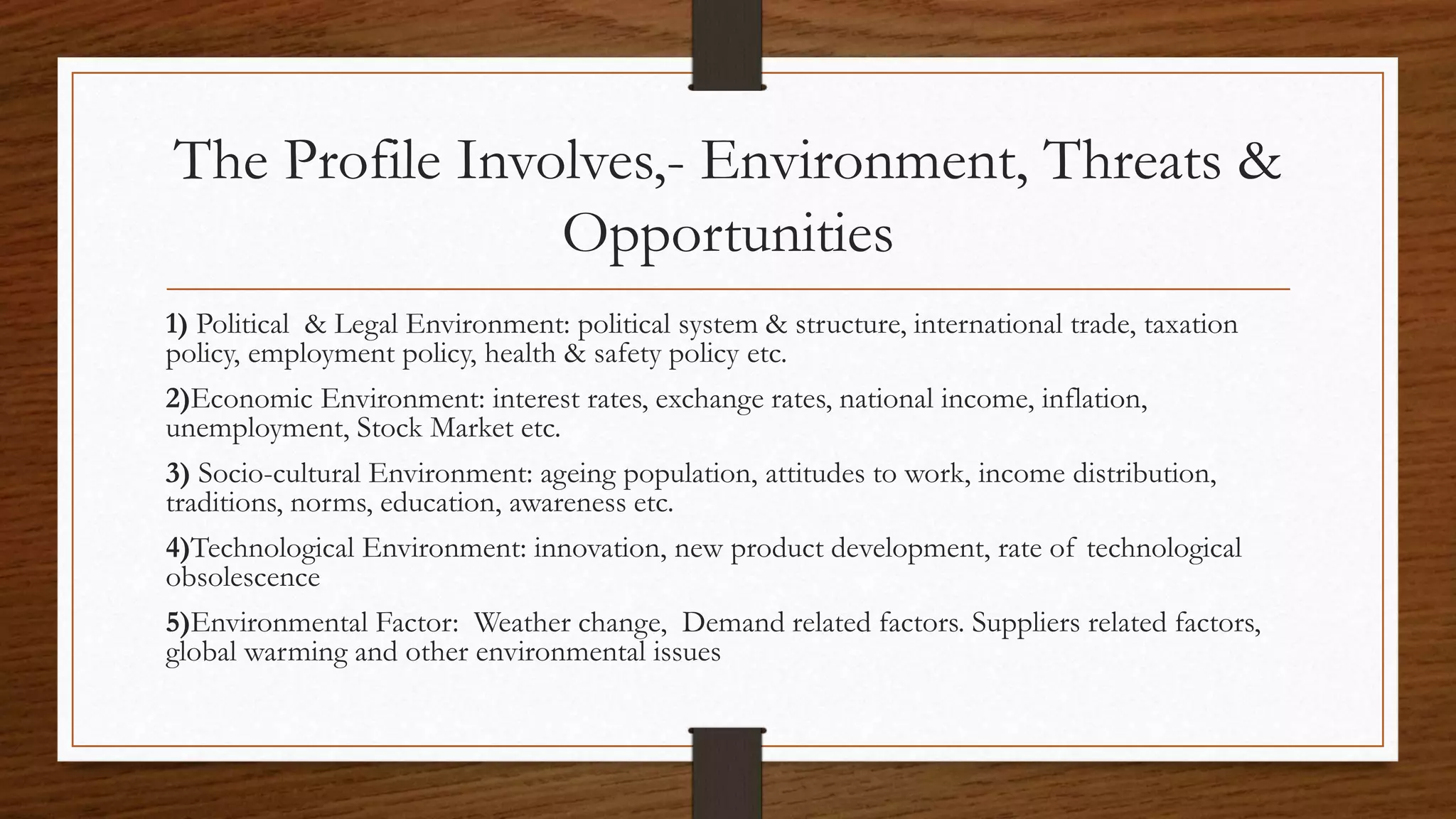 Environmental Threat & Opportunity Profile (ETOP)) | PPTX