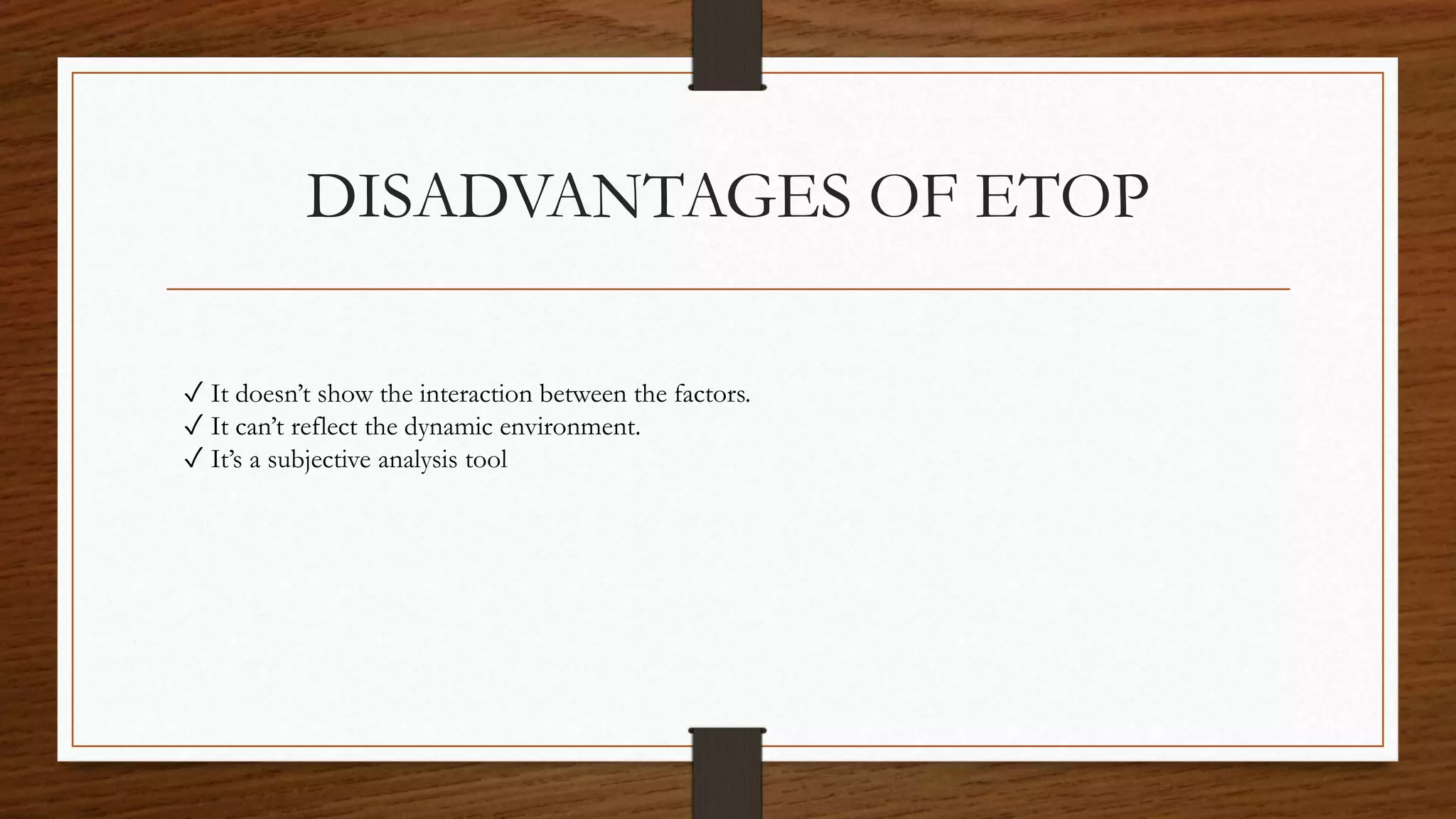 Environmental Threat & Opportunity Profile (ETOP)) | PPTX