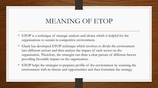 Environmental Threat & Opportunity Profile (ETOP)) | PPTX