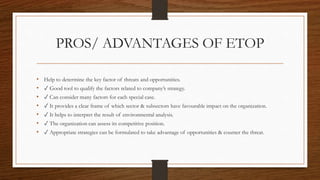 Environmental Threat & Opportunity Profile (ETOP)) | PPTX
