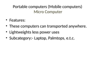 Lect-2-Types of Computers computer science engineering | PPT