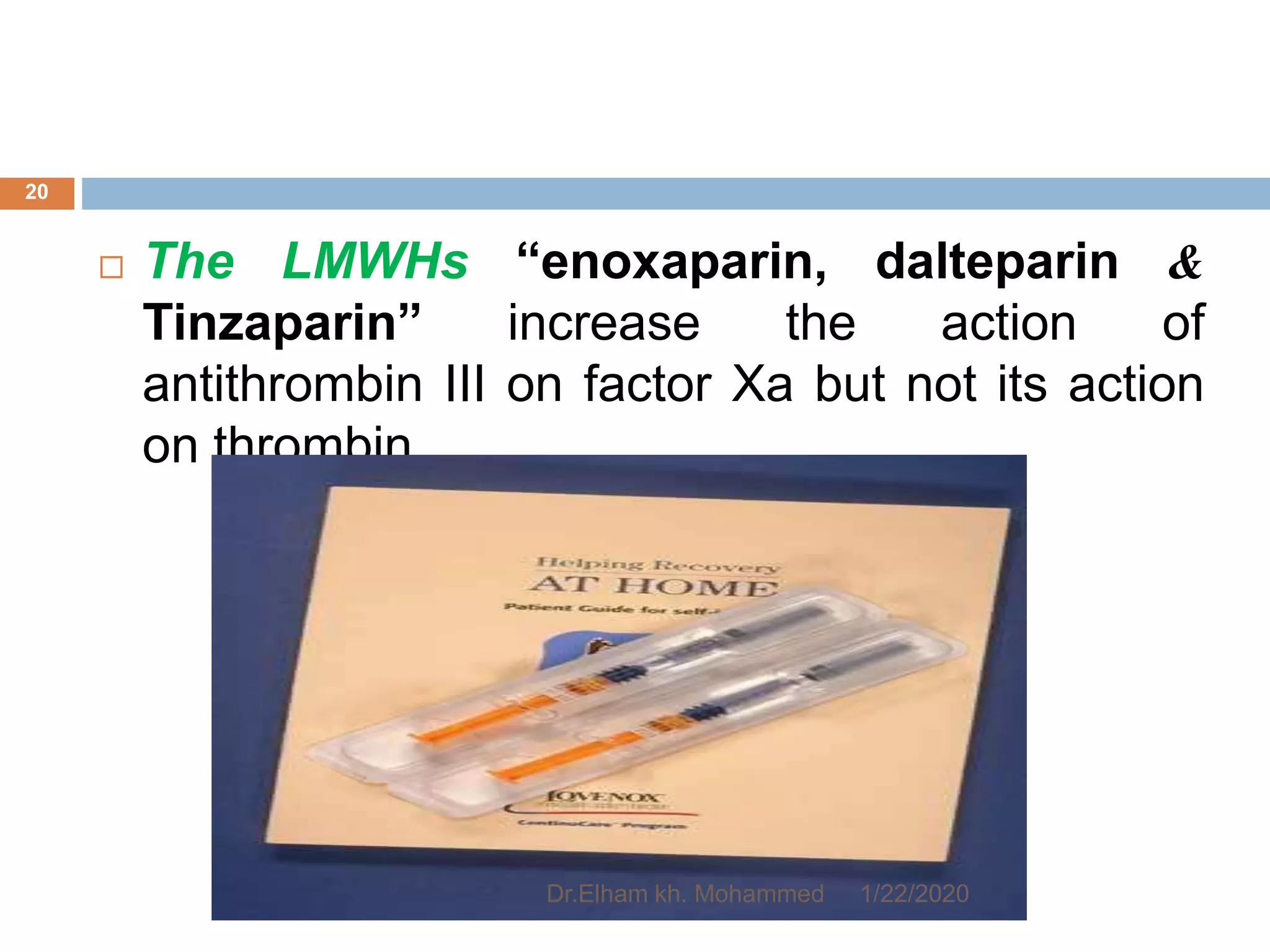 anticoaguant,antiplatelet thromoytic drugs | PPT