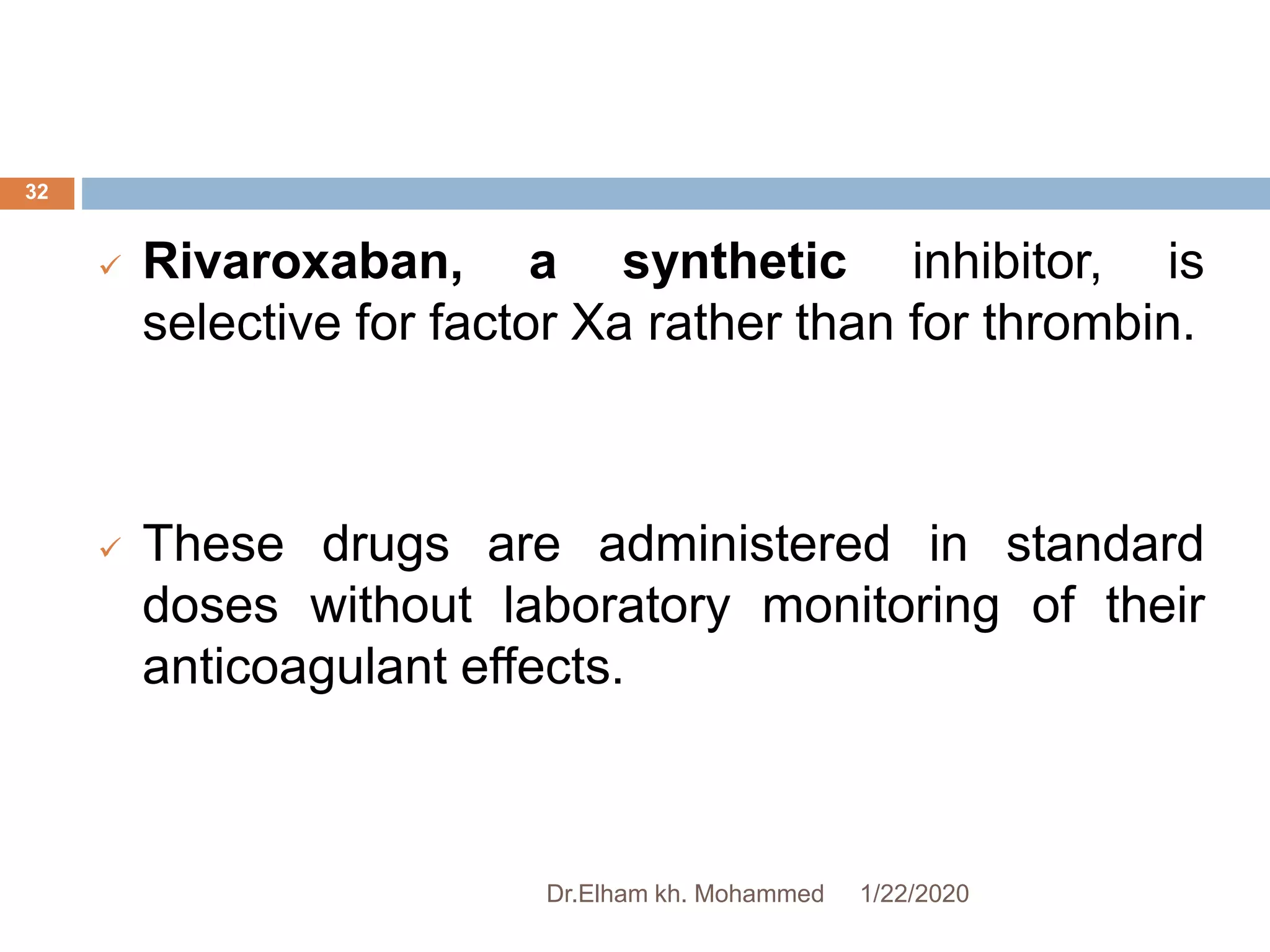 anticoaguant,antiplatelet thromoytic drugs | PPT