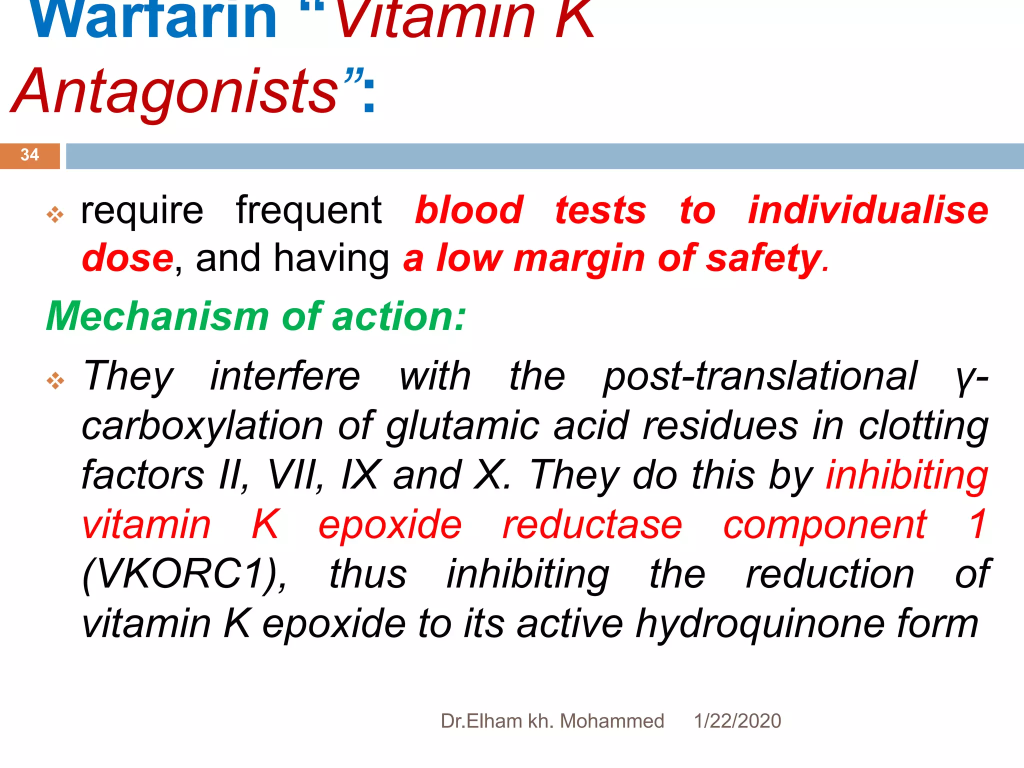 anticoaguant,antiplatelet thromoytic drugs | PPT