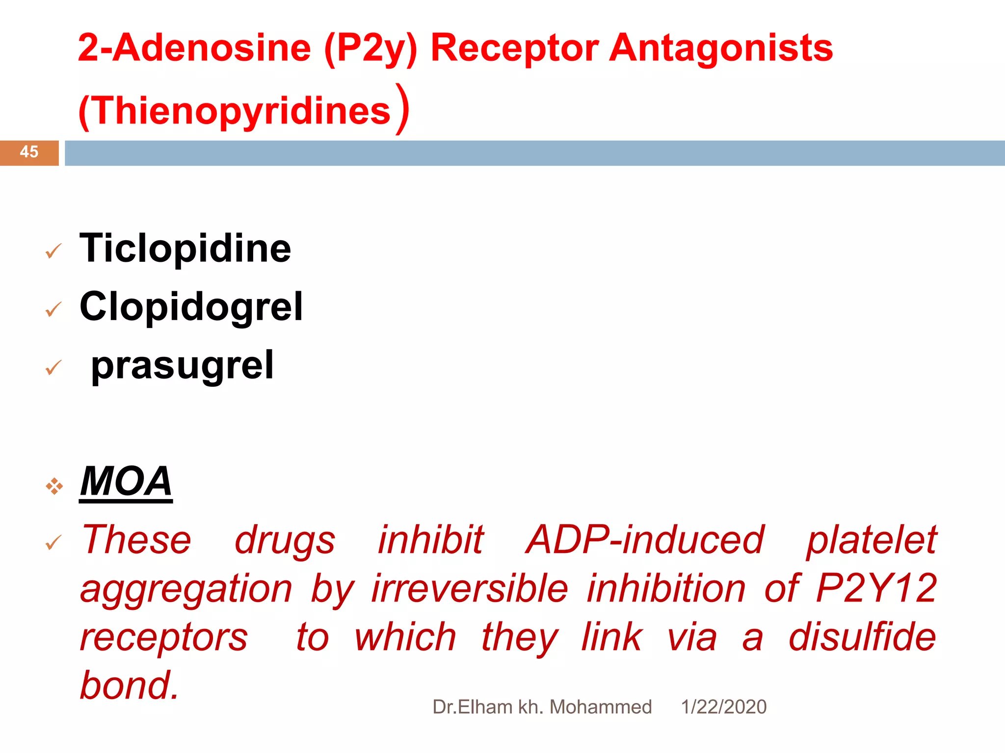 anticoaguant,antiplatelet thromoytic drugs | PPT