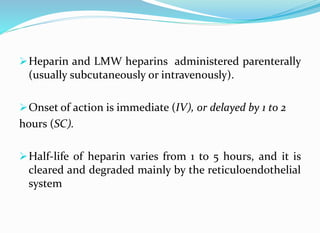 anticoagulants and related drugs | PPTX