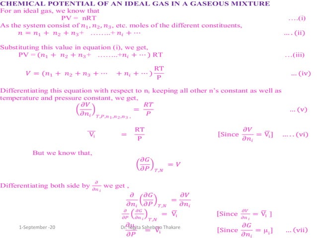 Lect. 4 chemical potential of an ideal gas vant hoff reaction isotherm ...
