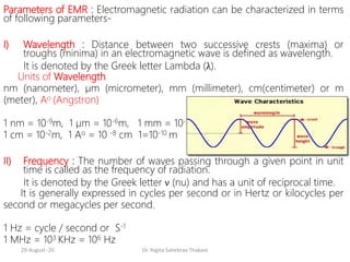 Lect. 1 photochemistry introduction-emr-parameters of emr | PPTX