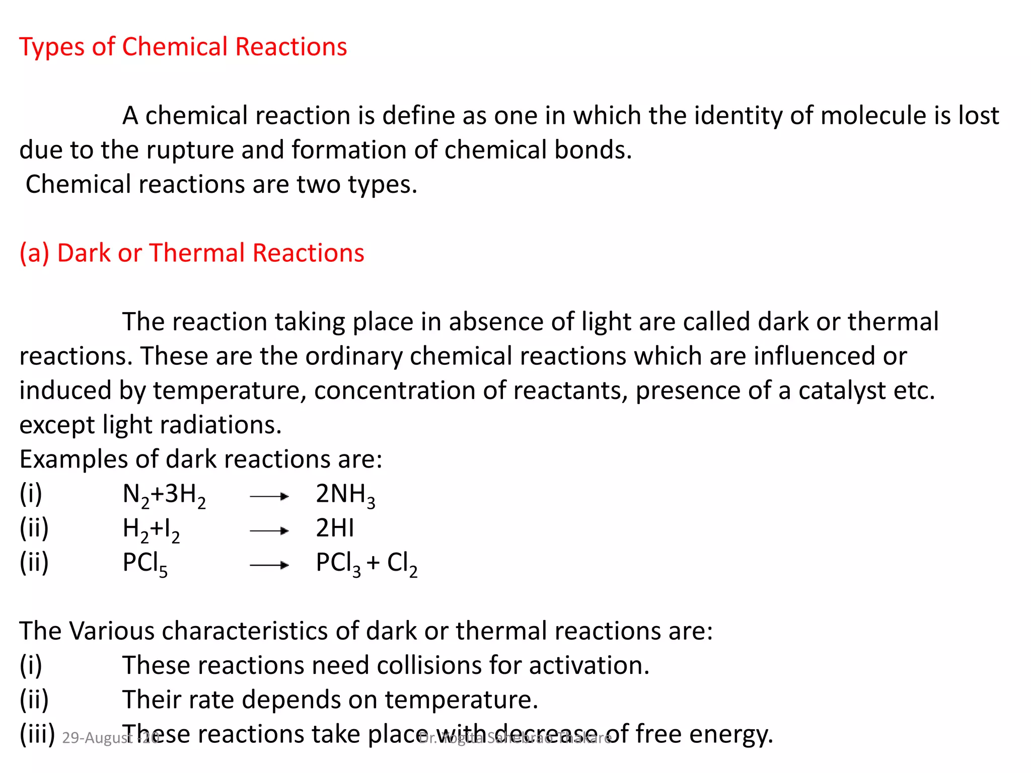 Lect. 2 interaction of emr photochemical and thermal reaction | PPT