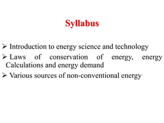 Introduction of energy science and technology | PDF