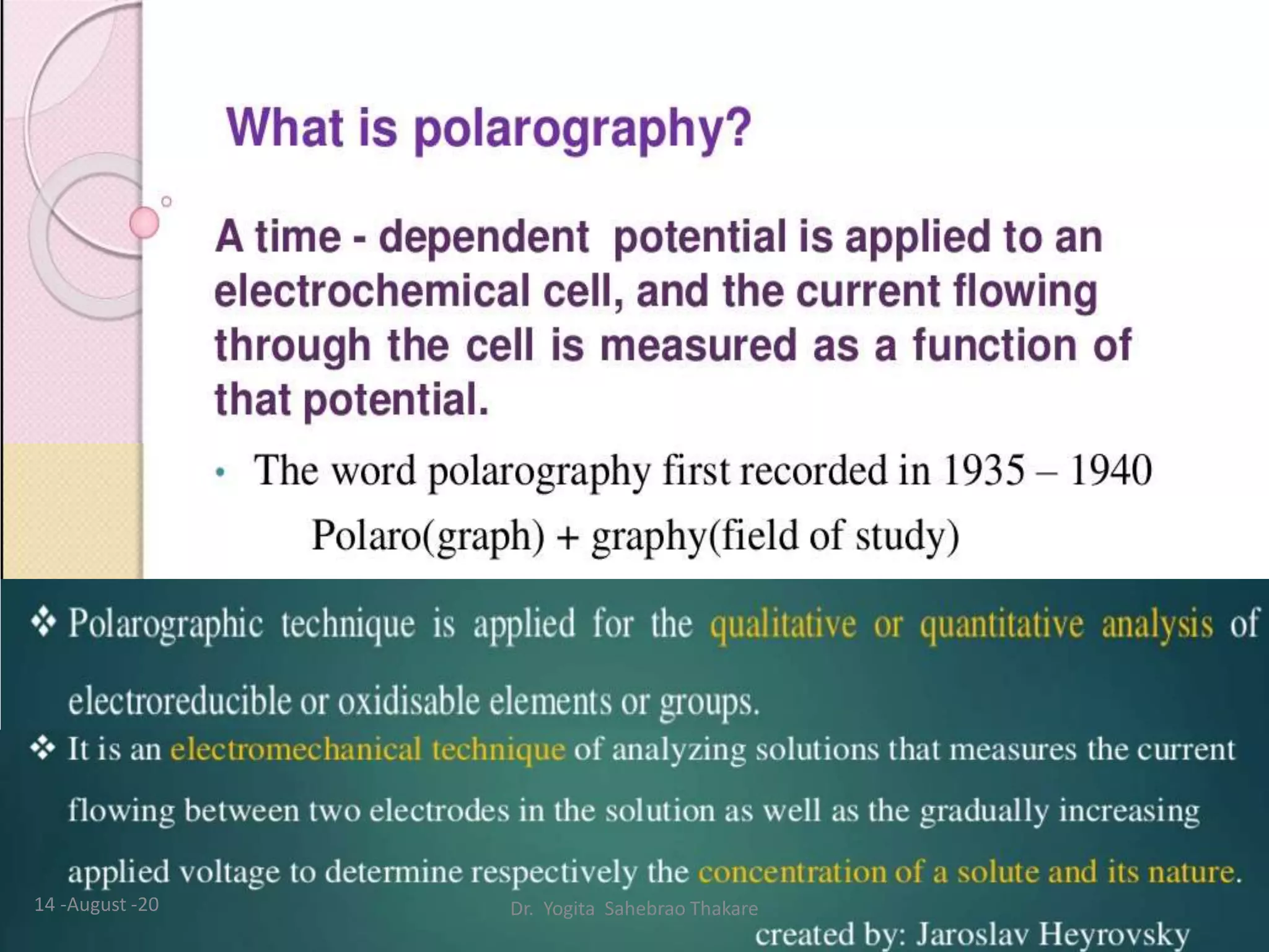 Lect. 1 Electroanalytical Technique-polarography introduction ...