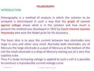 Lect. 1 Electroanalytical Technique-polarography introduction ...