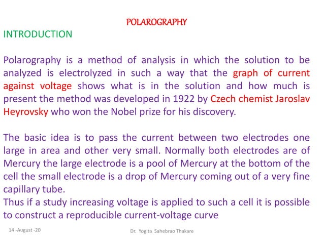 Lect. 1 Electroanalytical Technique-polarography introduction ...