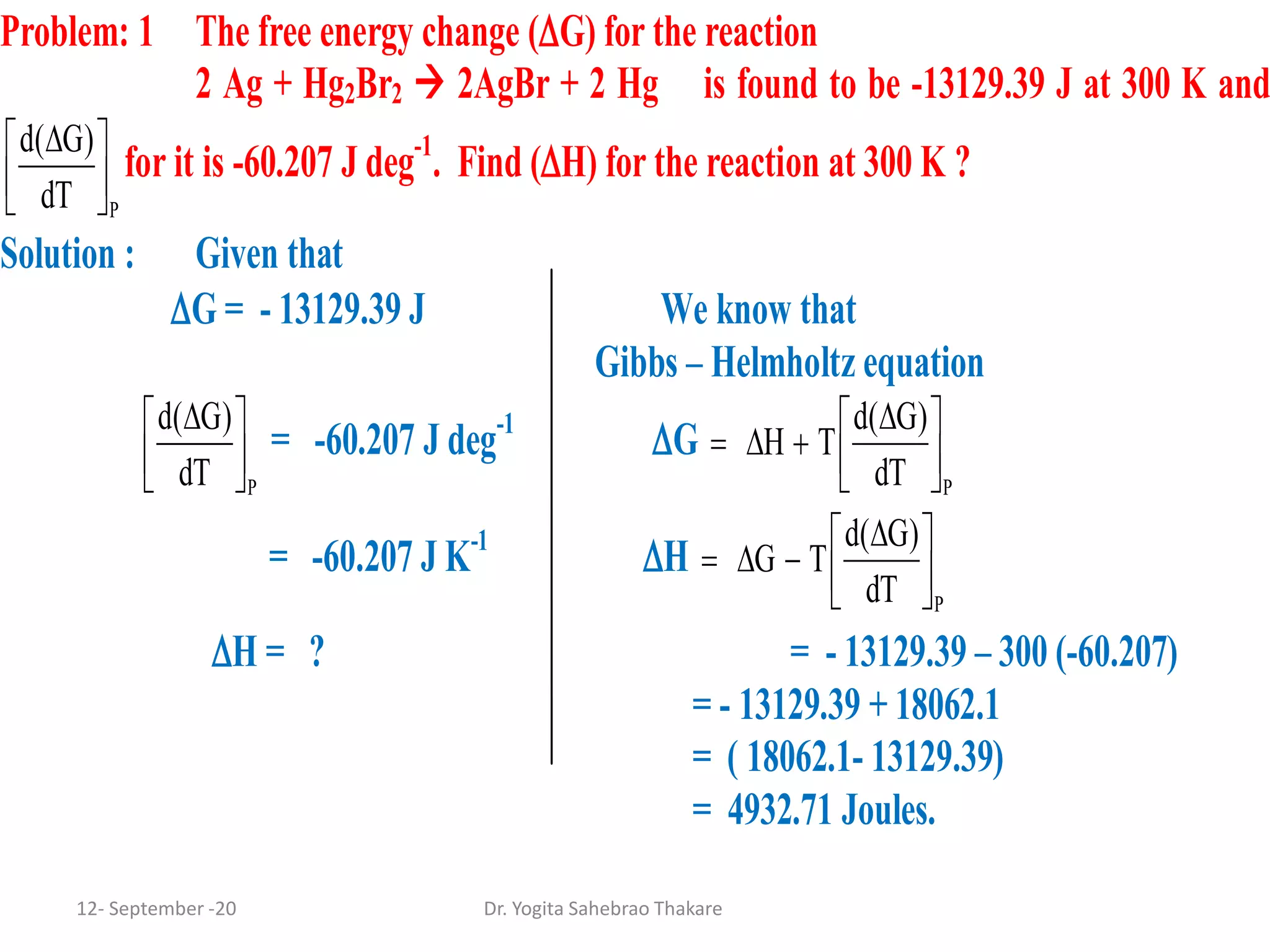 Lect. 6. Problems on thermodynamics | PPTX
