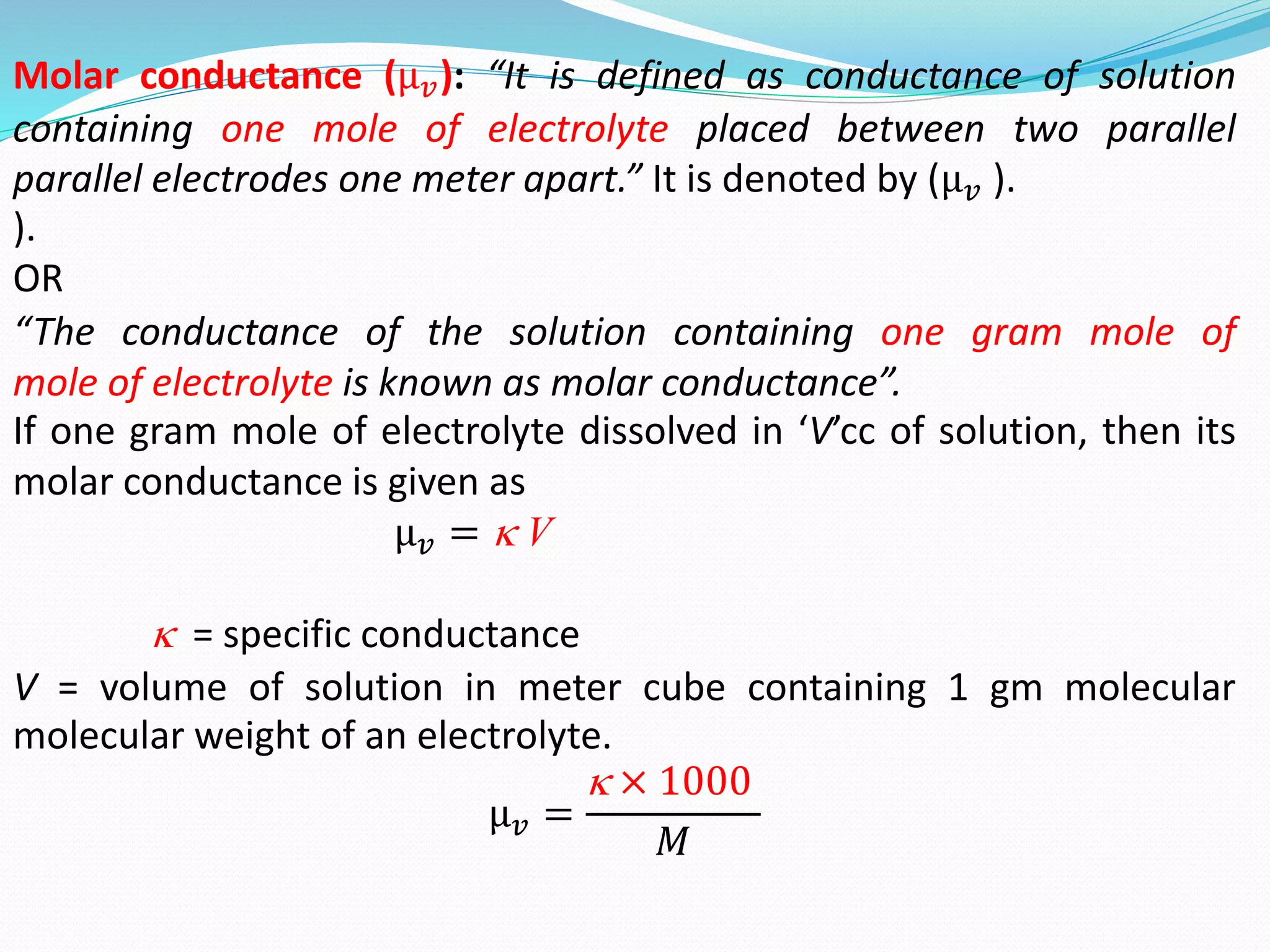 Lect. 6. conductivity cell constant-problems | PPTX