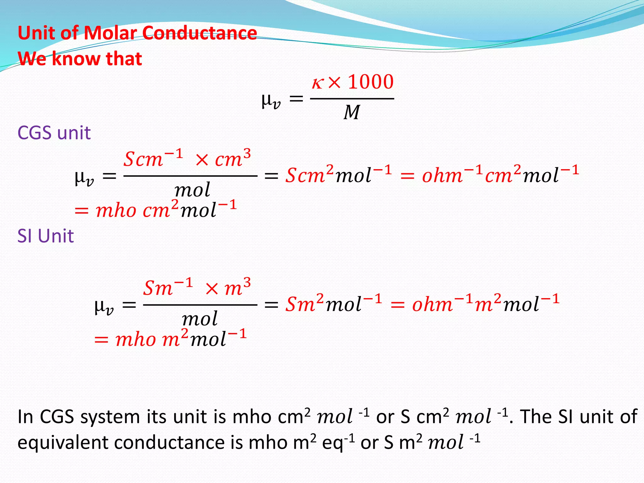 Lect. 6. conductivity cell constant-problems | PPTX