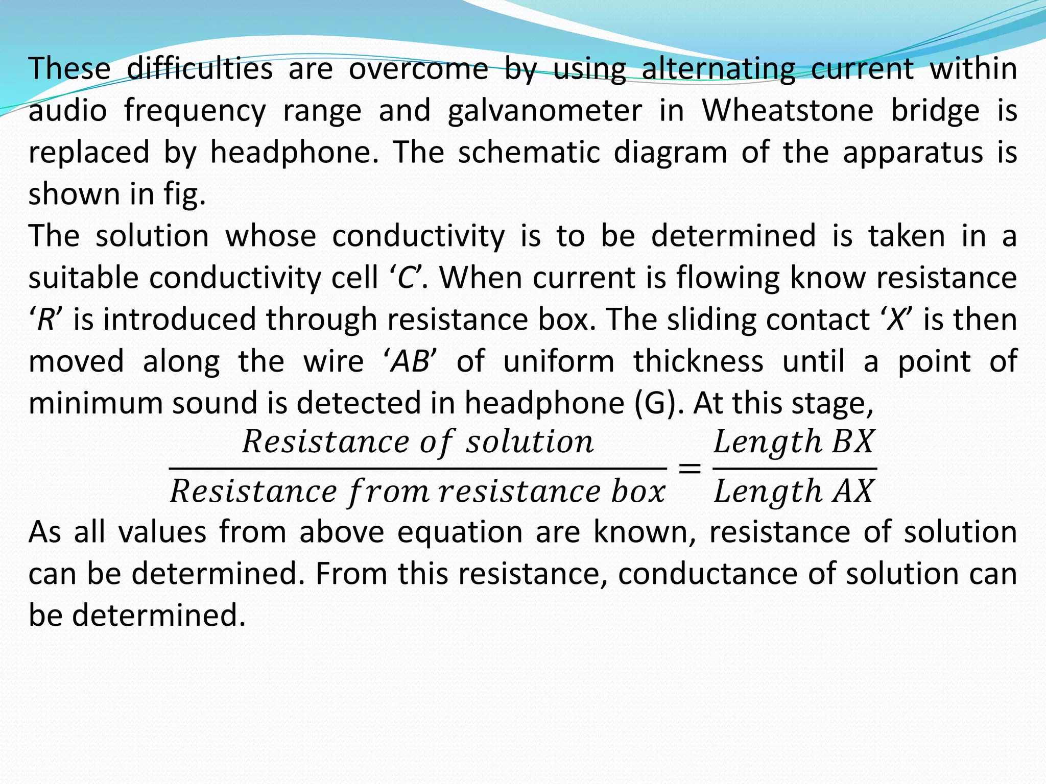 Lect. 6. conductivity cell constant-problems | PPTX