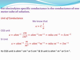 Lect. 6. conductivity cell constant-problems | PPTX