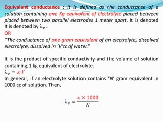 Lect. 6. conductivity cell constant-problems | PPTX