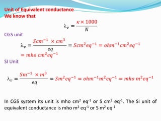 Lect. 6. conductivity cell constant-problems | PPTX