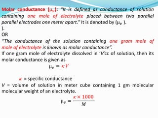 Lect. 6. conductivity cell constant-problems | PPTX