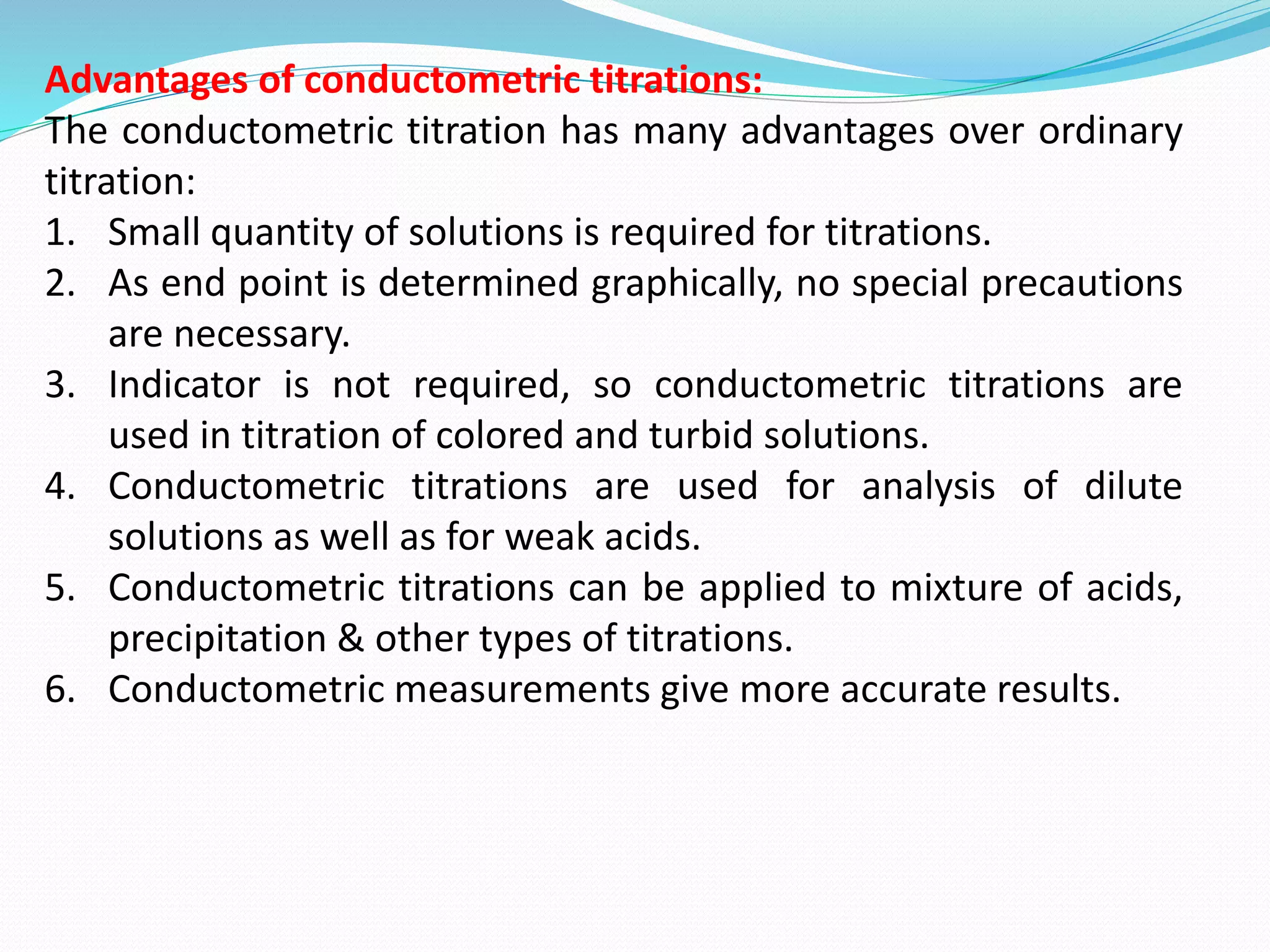 Lect. 8. conductometric titration | PPTX