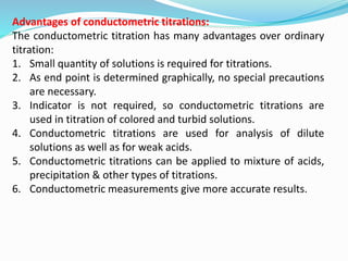 Lect. 8. conductometric titration | PPTX