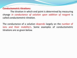Lect. 8. conductometric titration | PPTX
