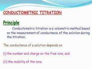 Lect. 8. conductometric titration | PPTX