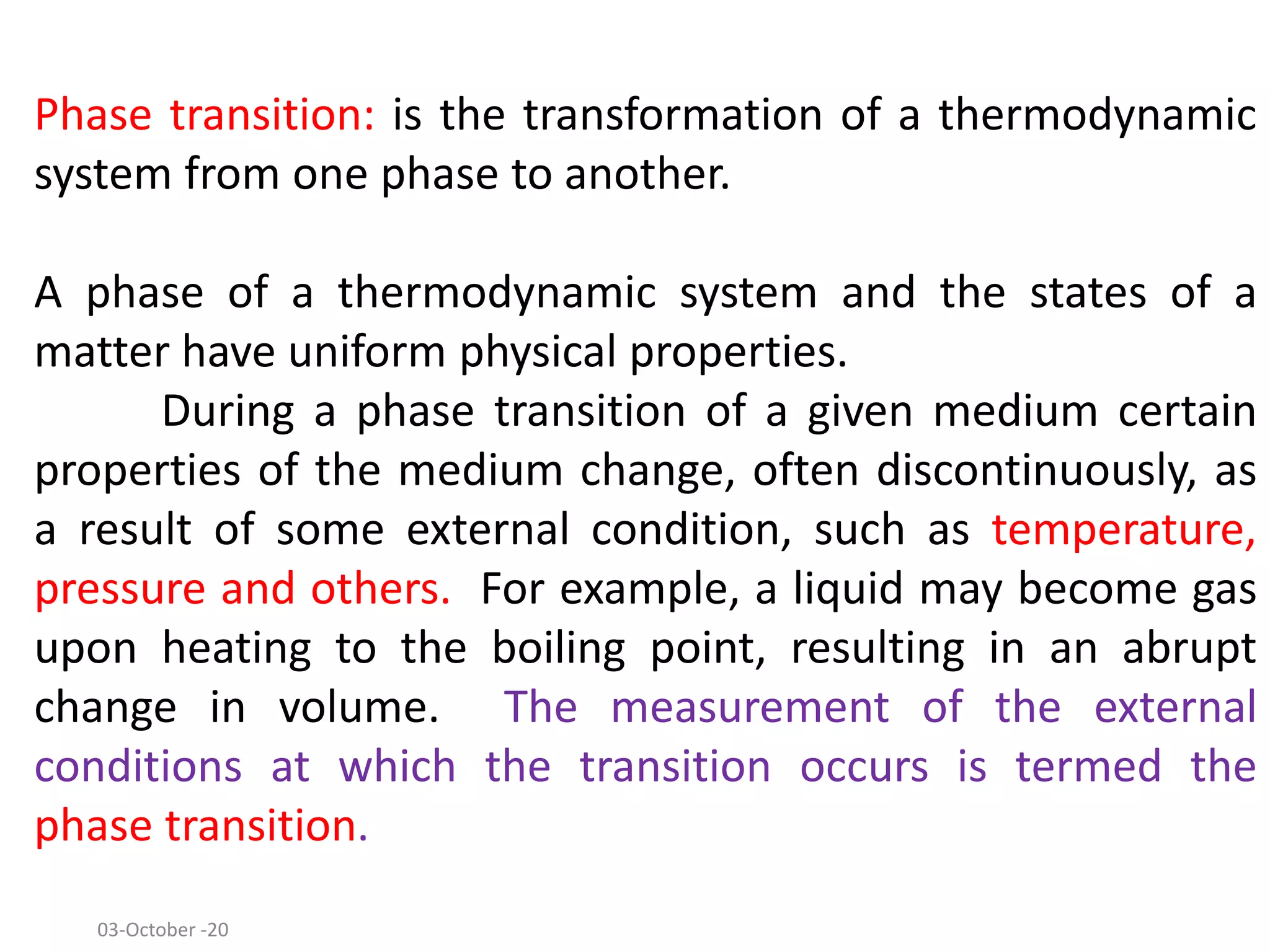 Lect. 10. phase transition | PPTX