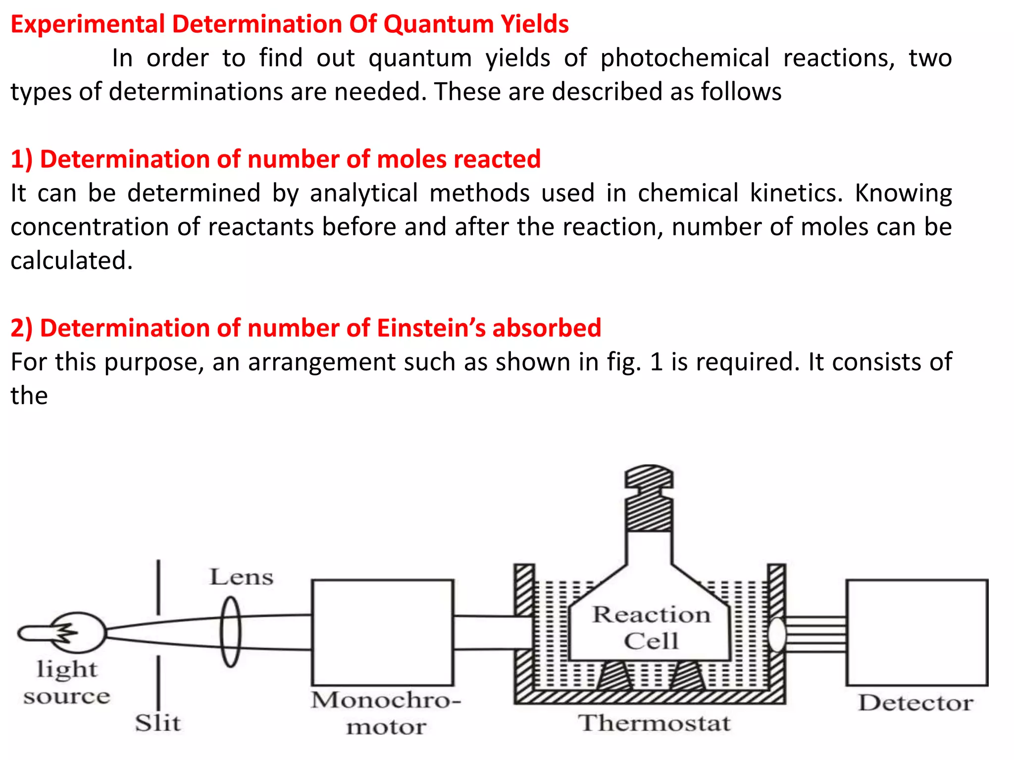 Lect. 5 quantum yield and photosensitize reaction | PPTX