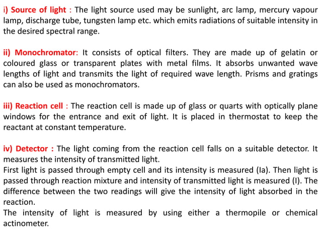 Lect. 5 quantum yield and photosensitize reaction | PPTX | Chemistry | Science