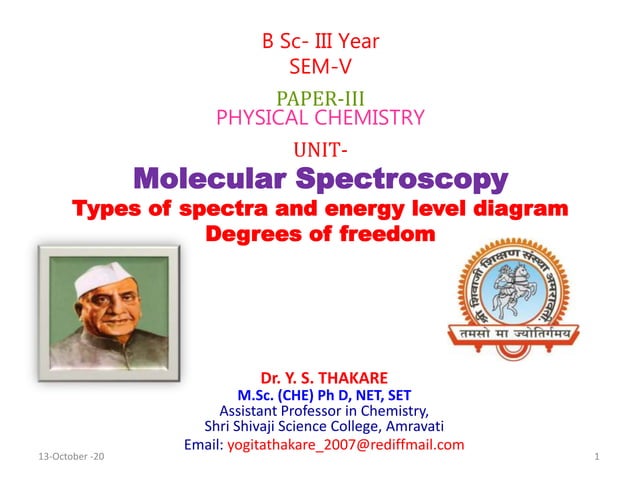Lect. 11 energy level diagram degree of freedom | PPTX | Chemistry | Science