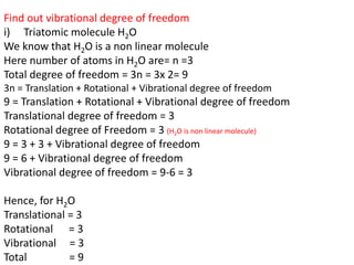 Lect. 11 energy level diagram degree of freedom | PPTX