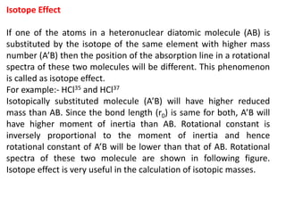 Lect. 16 applications of rotational spectroscopy problems | PPTX