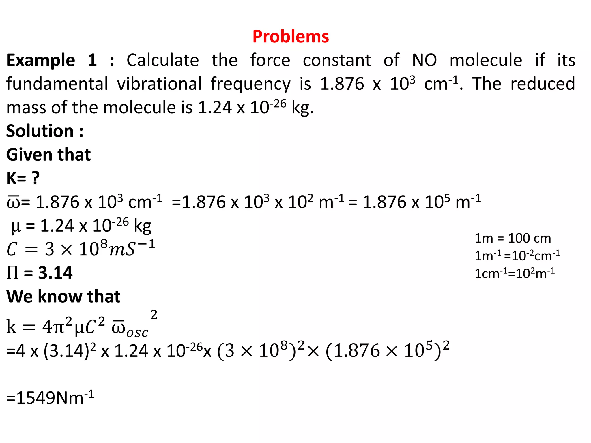 Lect. 20 force constant problems | PPTX