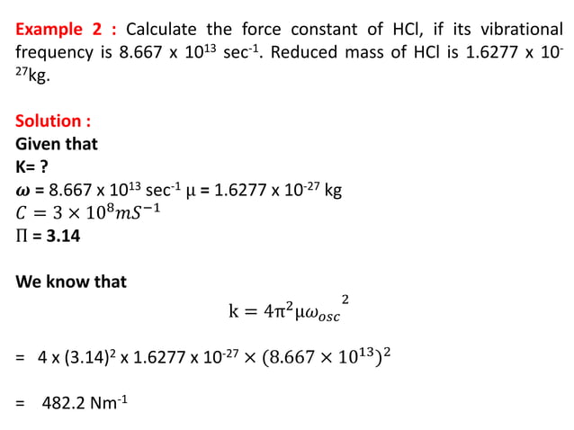 Lect. 20 force constant problems | PPT