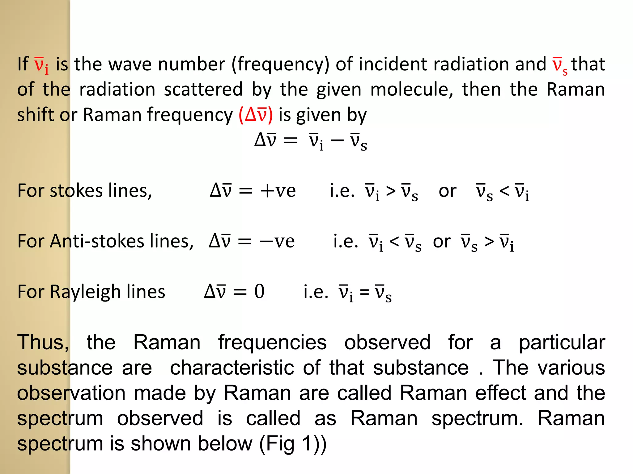 Lect. 21 raman spectroscopy introduction | PPTX