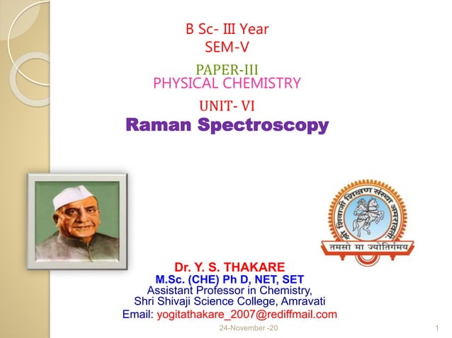 Lect. 21 raman spectroscopy introduction | PPT