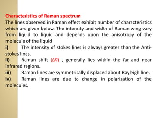 Lect. 21 raman spectroscopy introduction | PPTX