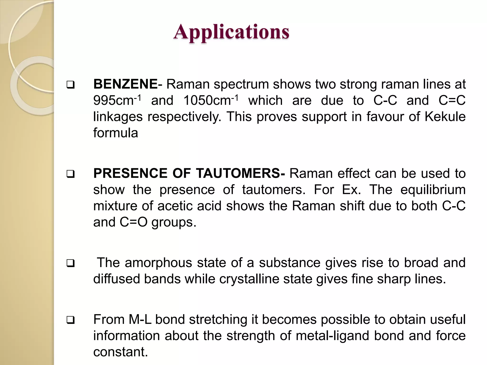 Lect. 23 rotational vibrational raman spectroscopy | PPTX