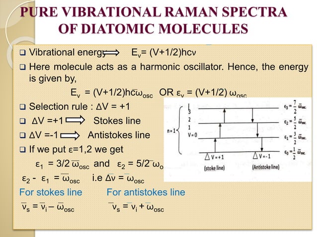 Lect. 23 rotational vibrational raman spectroscopy | PPTX | Chemistry | Science