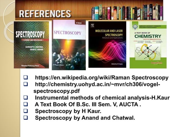 Lect. 23 rotational vibrational raman spectroscopy | PPTX | Chemistry ...