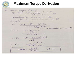 Lect. no. 4 torque equation 3 ph im converted | PPTX