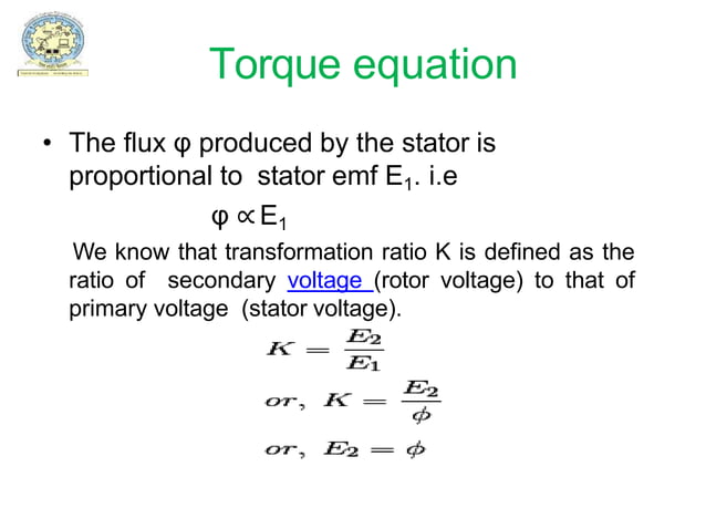 Lect. no. 4 torque equation 3 ph im converted | PPTX